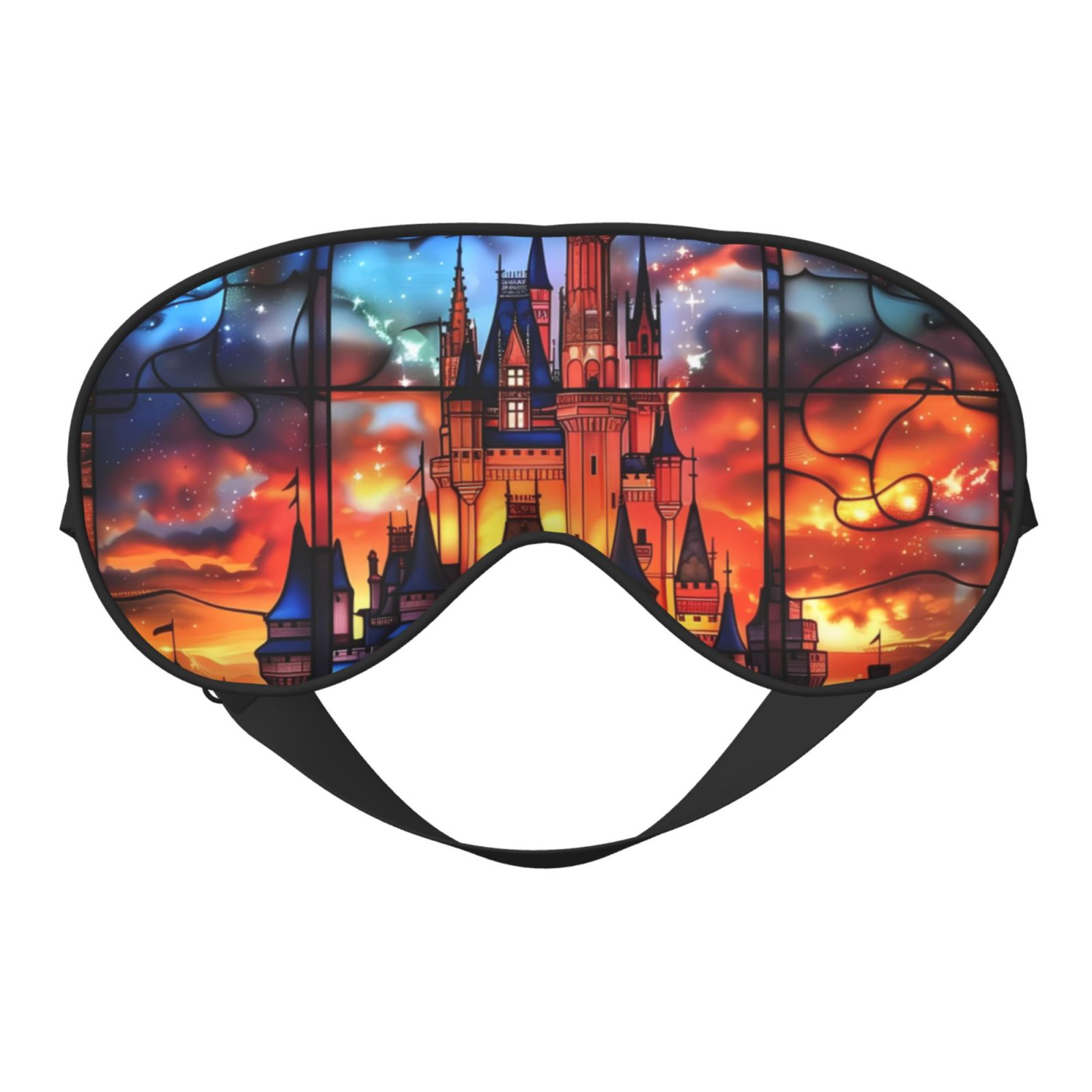 Tideii Magical Stained Glass Castle for Double-sided Light-blocking Eye ...