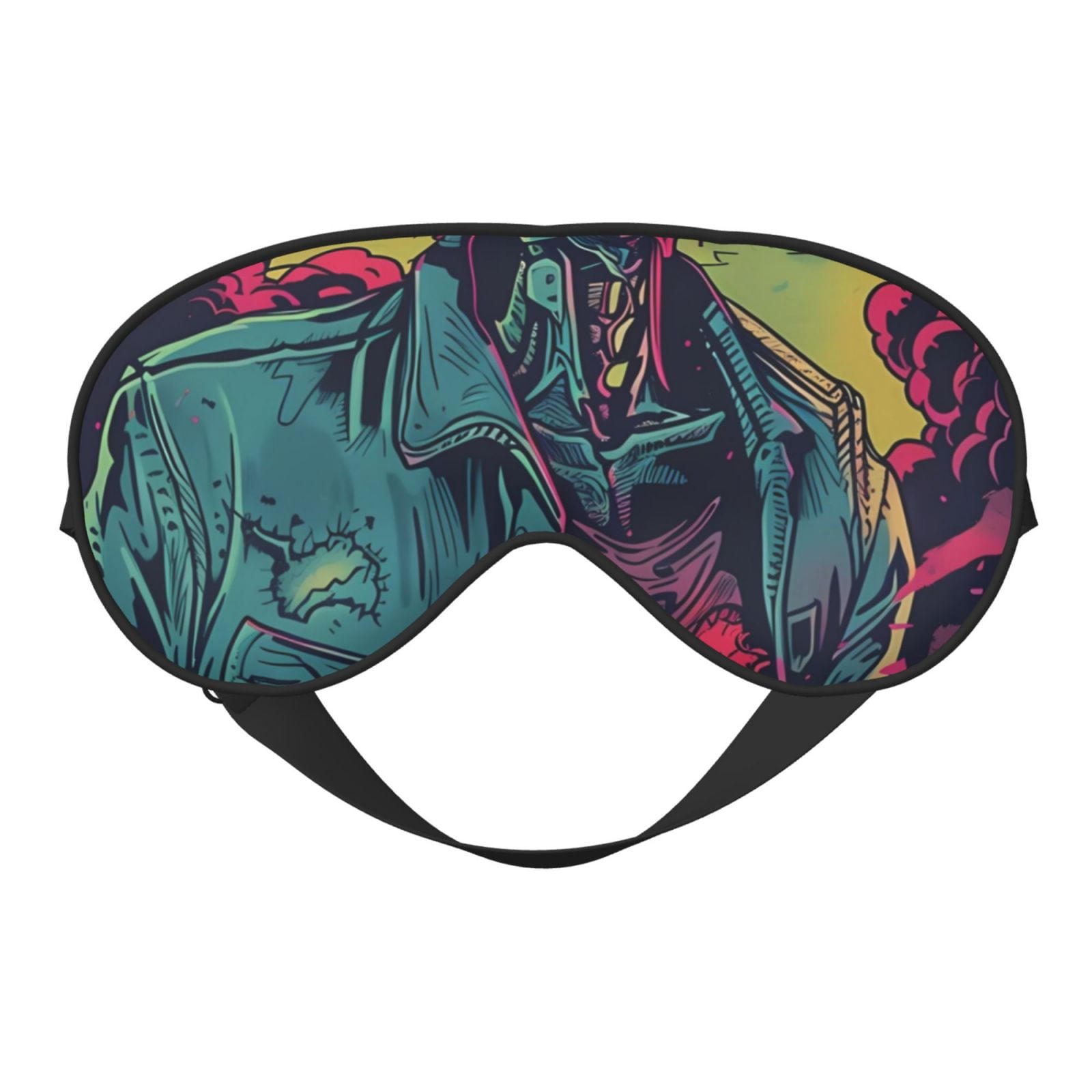 Tideii Neon Zombie Skull for Double-sided Light-blocking Eye Mask ...