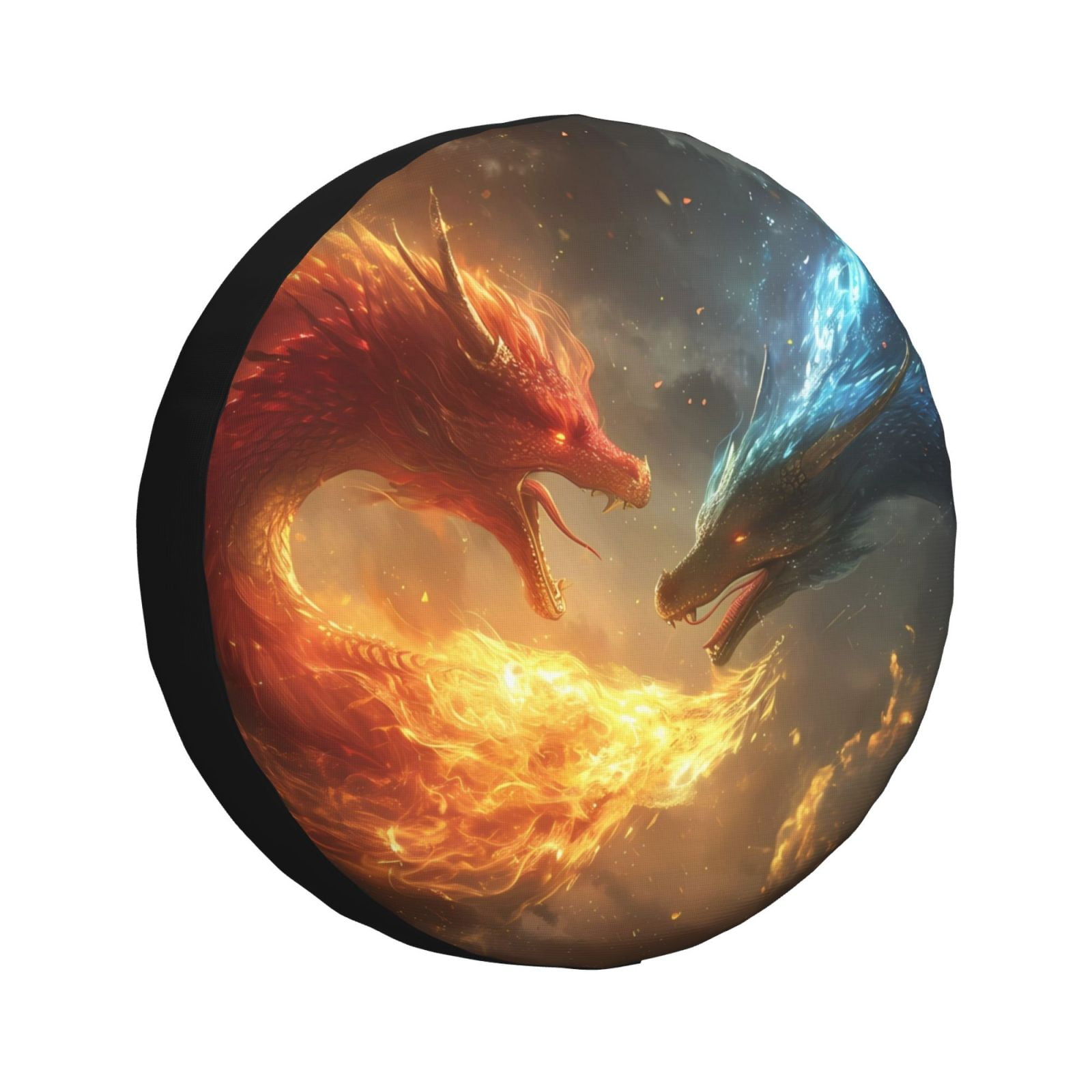 Tideii Red And Blue Fire Dragon B for Car Tire Dust Cover, Dust and ...