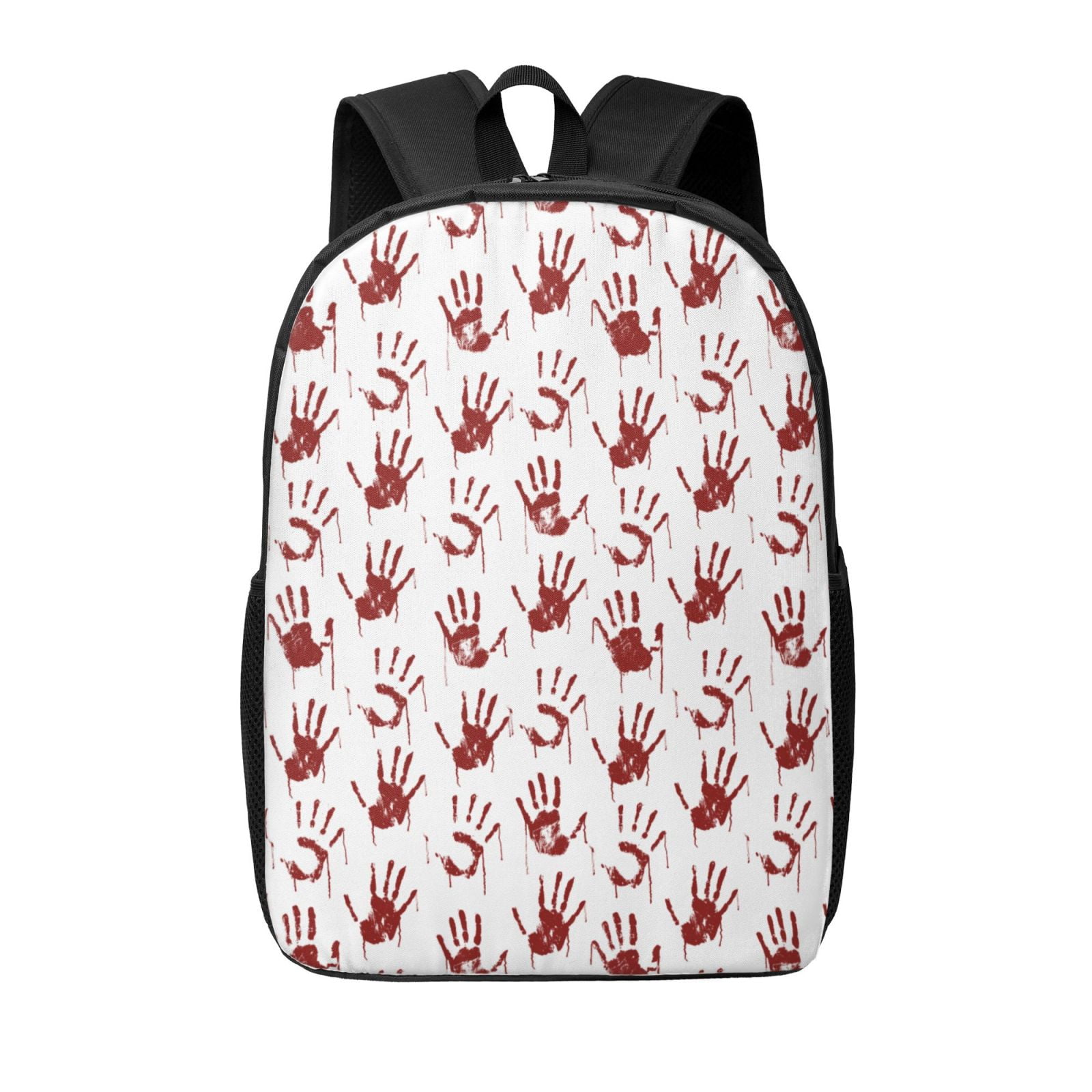 Tideii Red Bloody Scary Hands2 for 17 Inch Simple Student Backpack with ...
