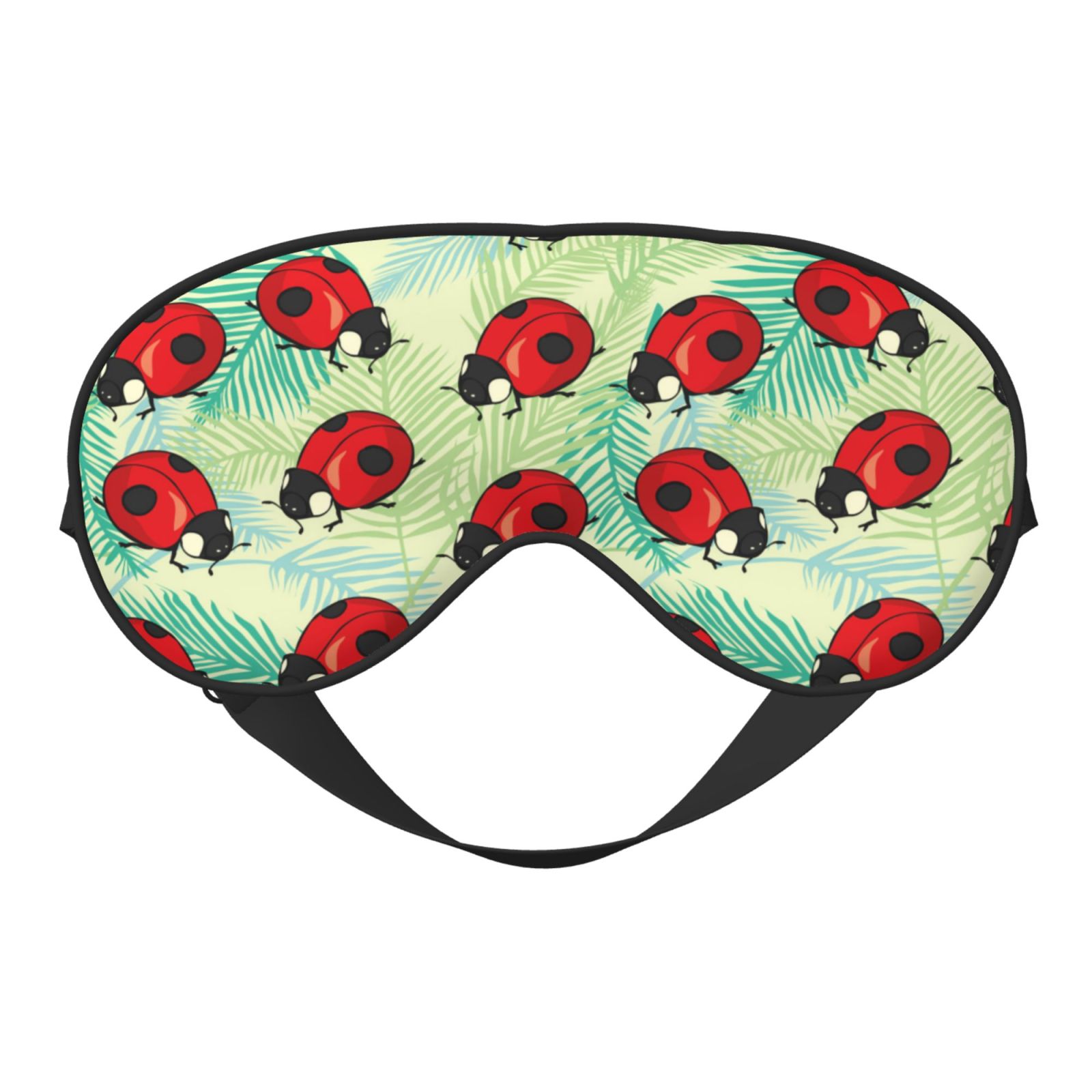 Tideii Red Ladybugs And Leaf for Double-sided Light-blocking Eye Mask ...