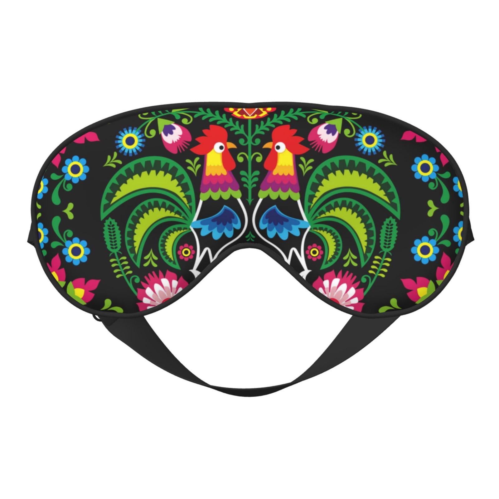 Tideii Roosters and Flowers for Double-sided Light-blocking Eye Mask ...