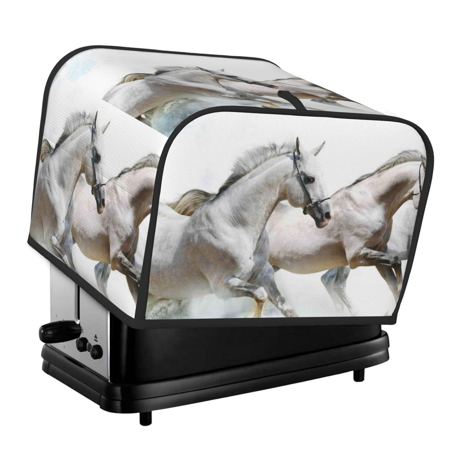 Tideii Running White Horses for 4-piece Toaster Cover for Kitchen Small ...