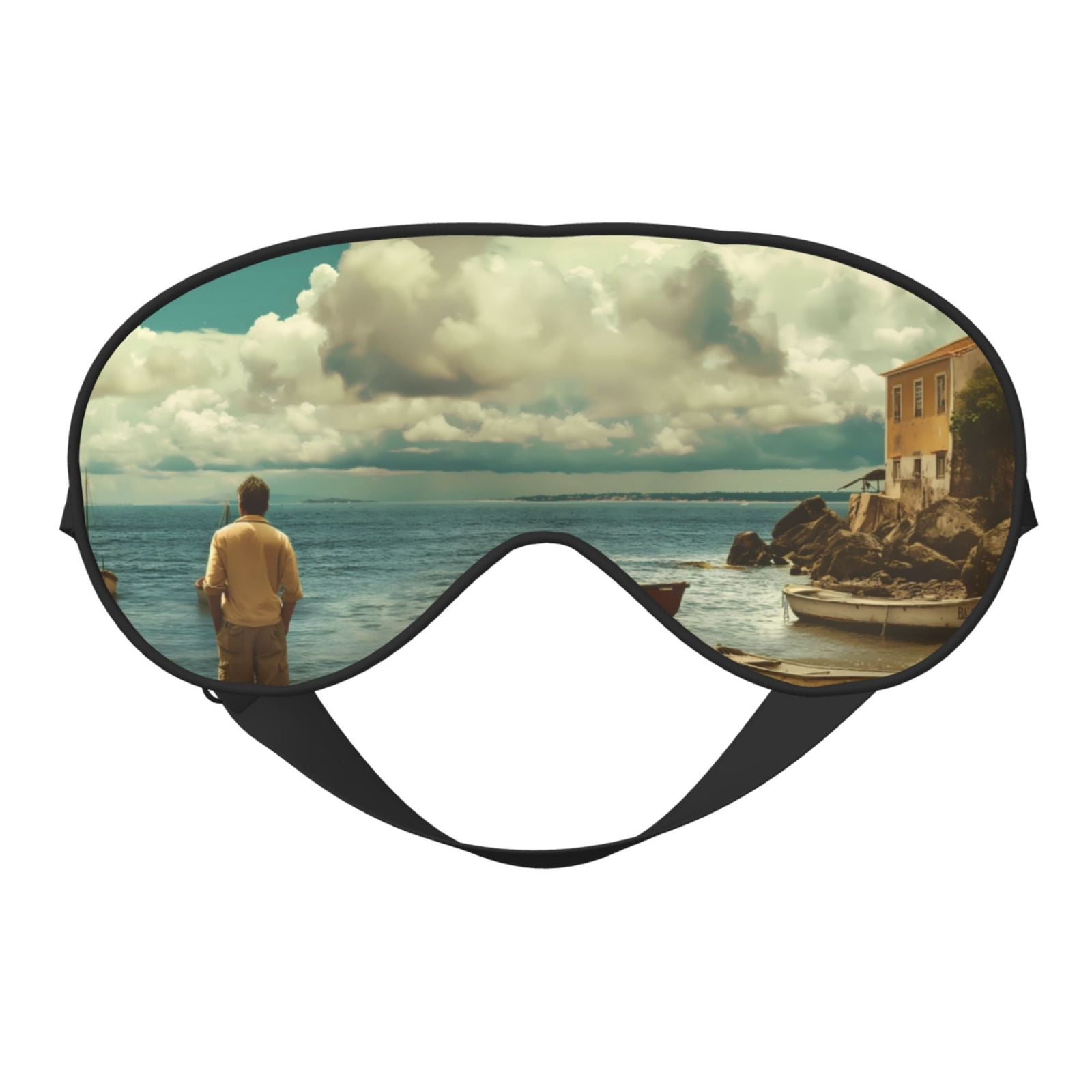 Tideii Serene Coastal Blue Sky for Double-sided Light-blocking Eye Mask ...