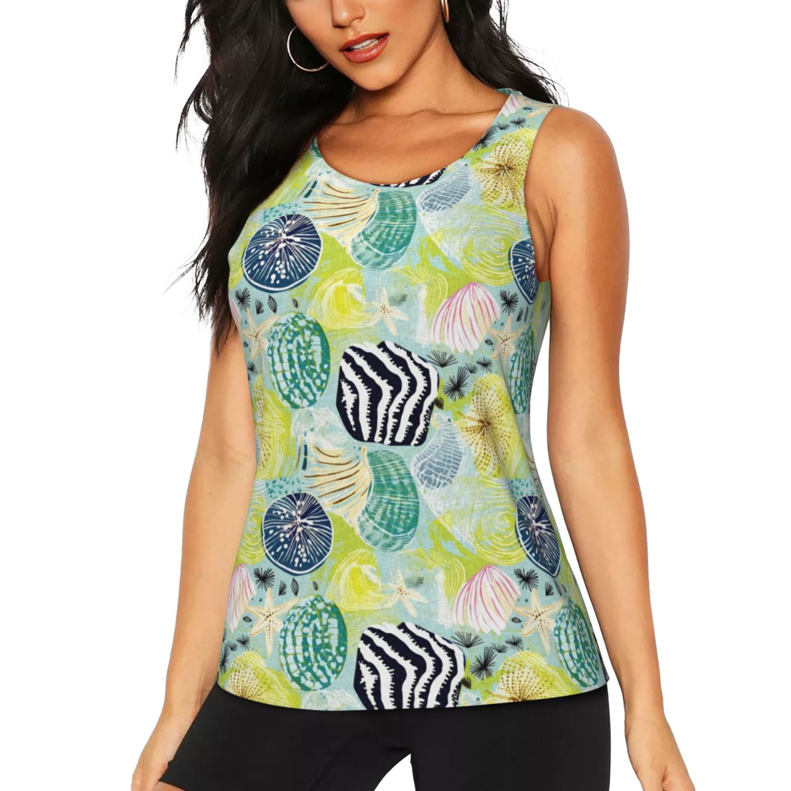 Tideii Shell Clam for Women's Quick-drying Vest, Sweat-wicking U-neck ...