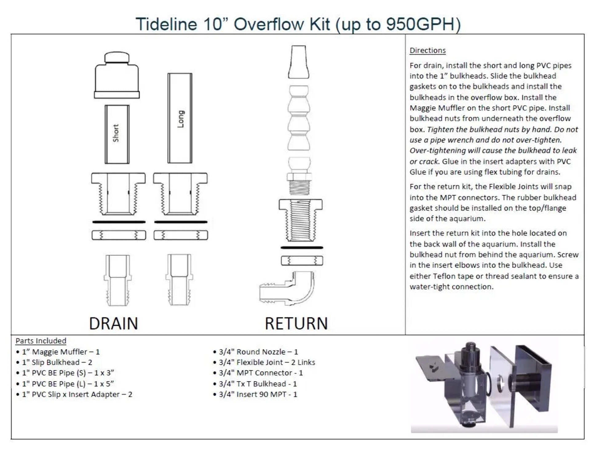 Tideline 20 Overflow Kit - Walmart.com