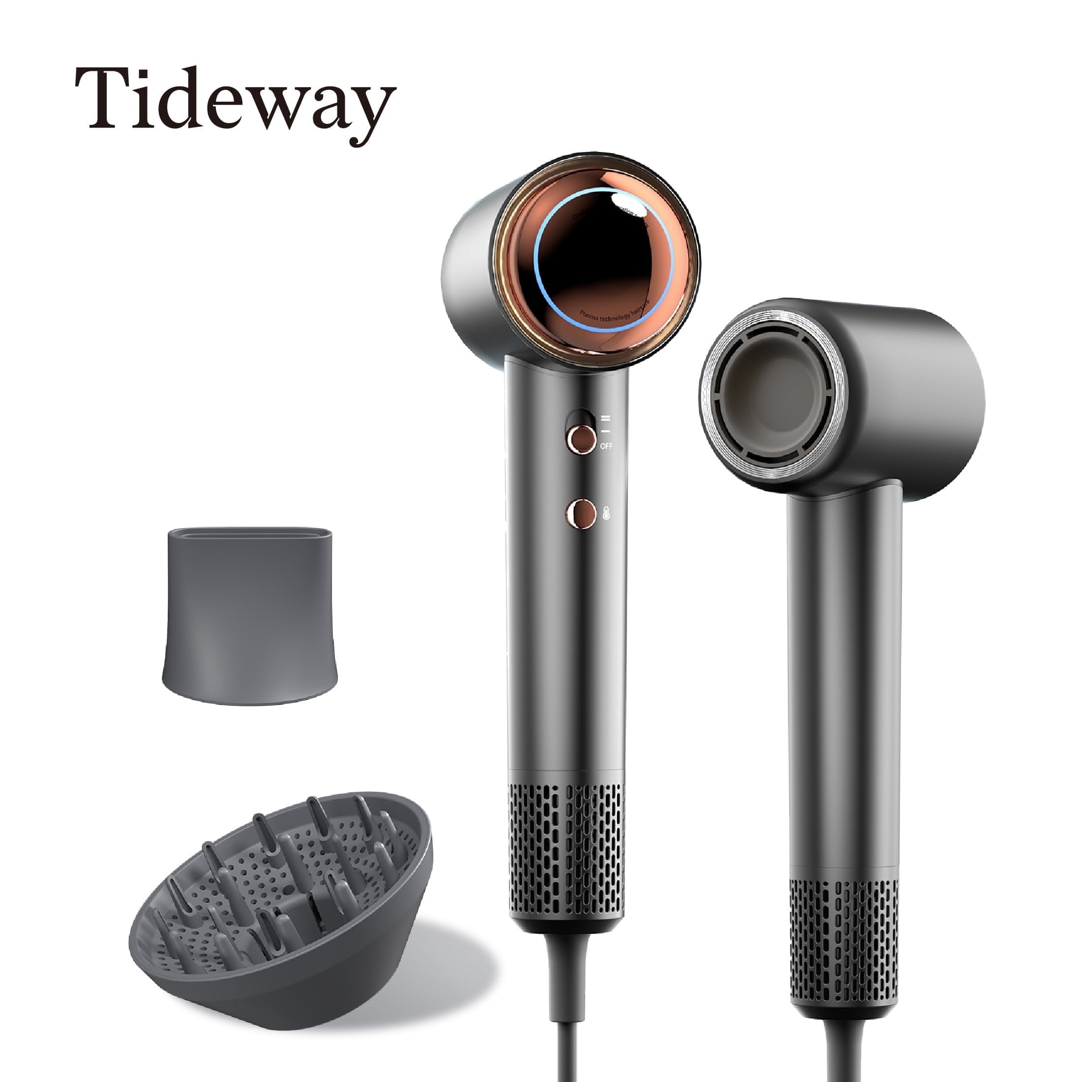 Tideway H11 Hair Dryer with Diffuser, High-Speed 110,000 RPM Brushless ...