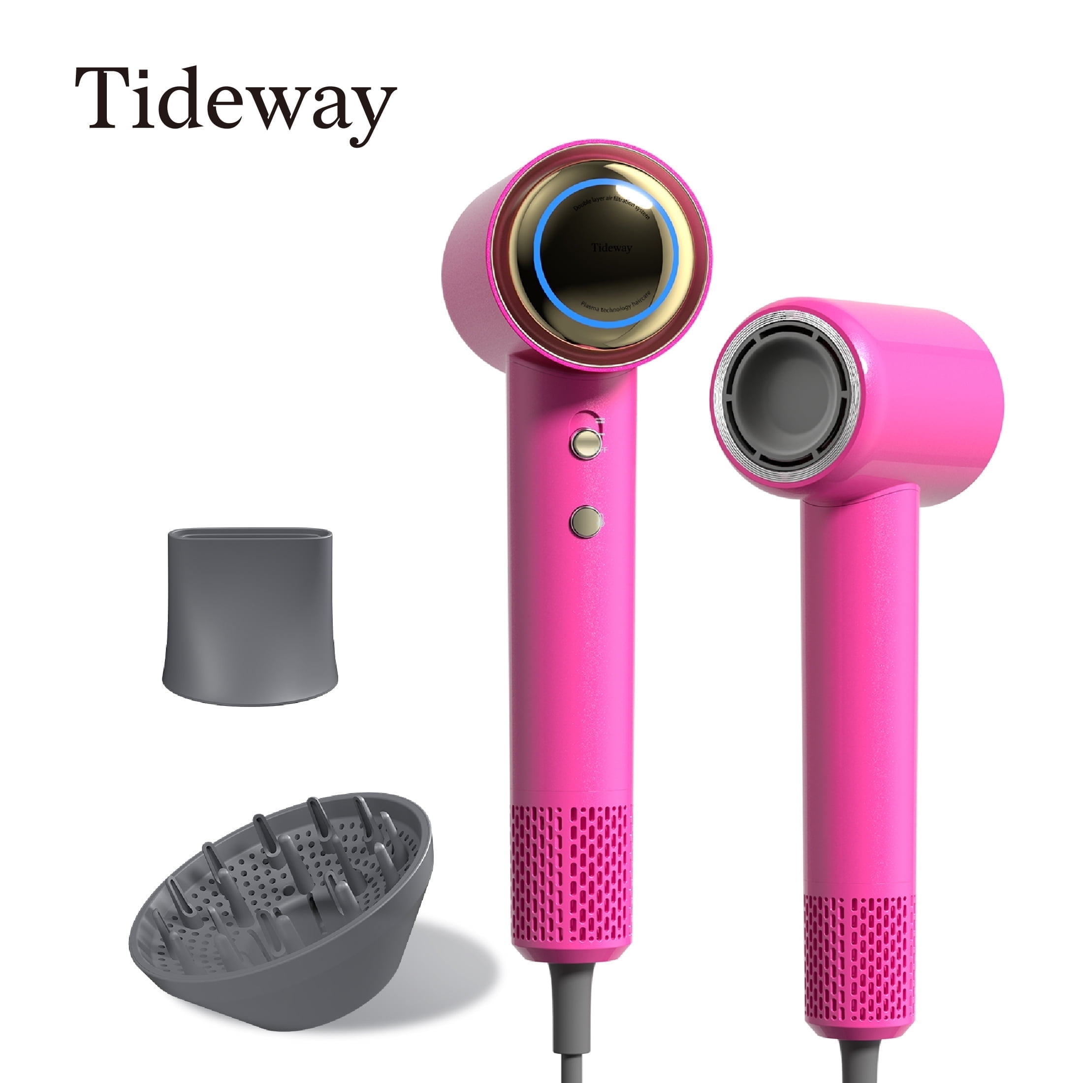 Tideway H11 Hair Dryer with Diffuser, High-Speed 110,000 RPM Brushless ...