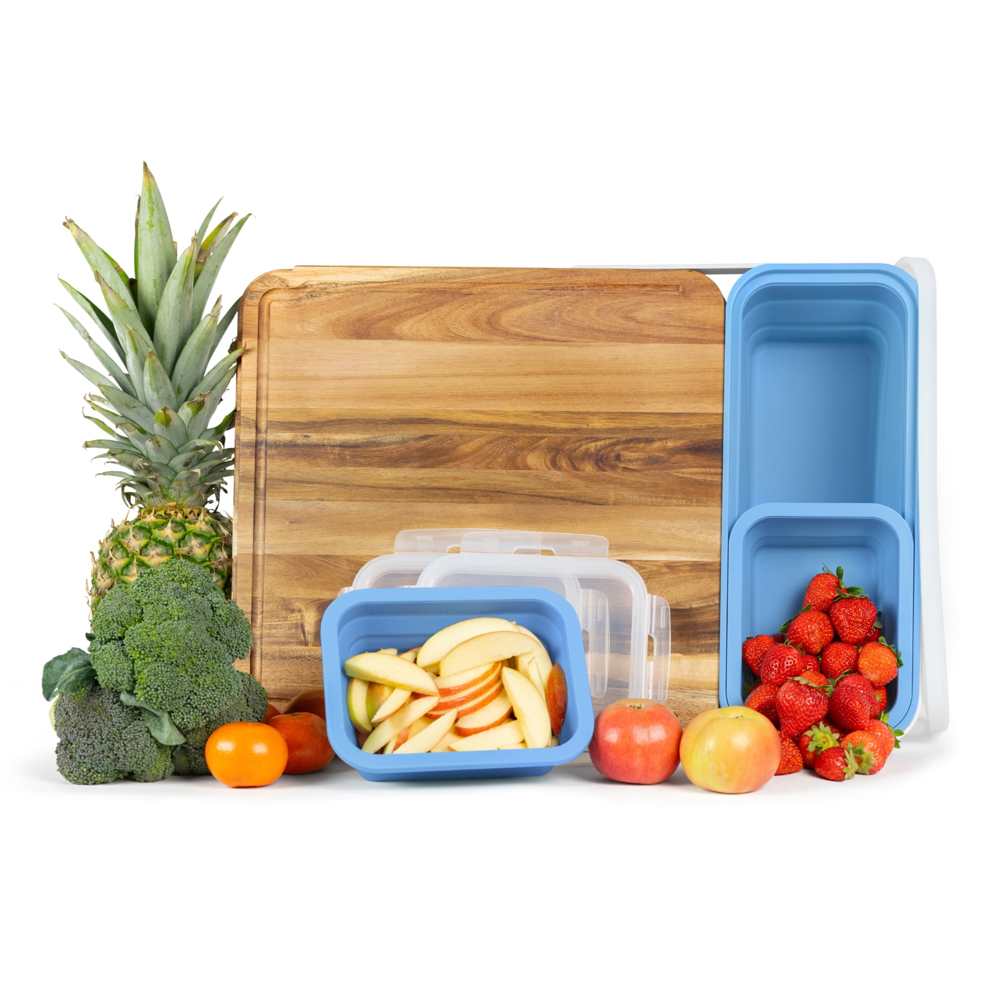 Tidy Board Meal Prep System - Acacia Cutting Board - The Quick & Easy ...