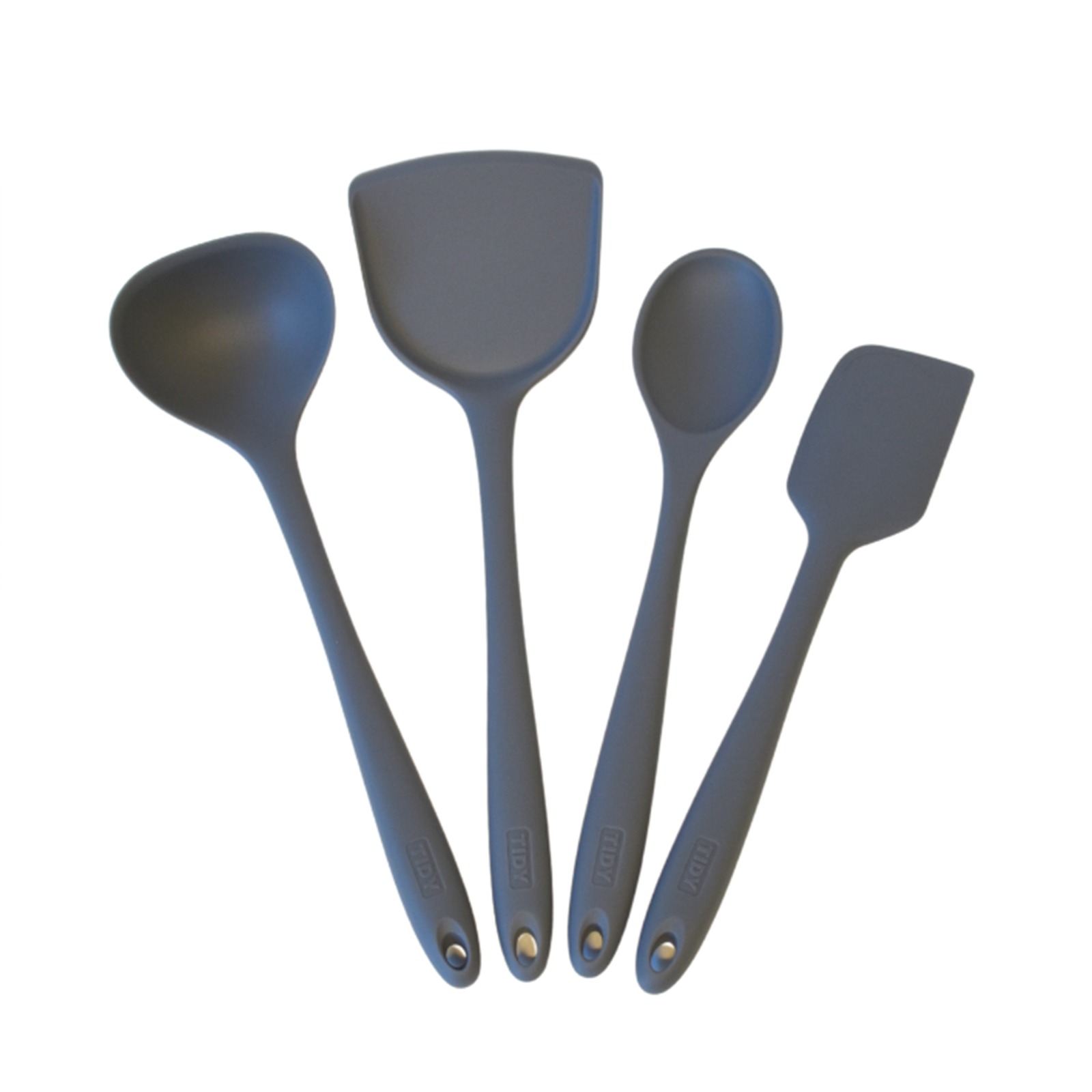 Tidy Board Meal Prep System - Silicone Utensil Set - Gray (4-pack ...