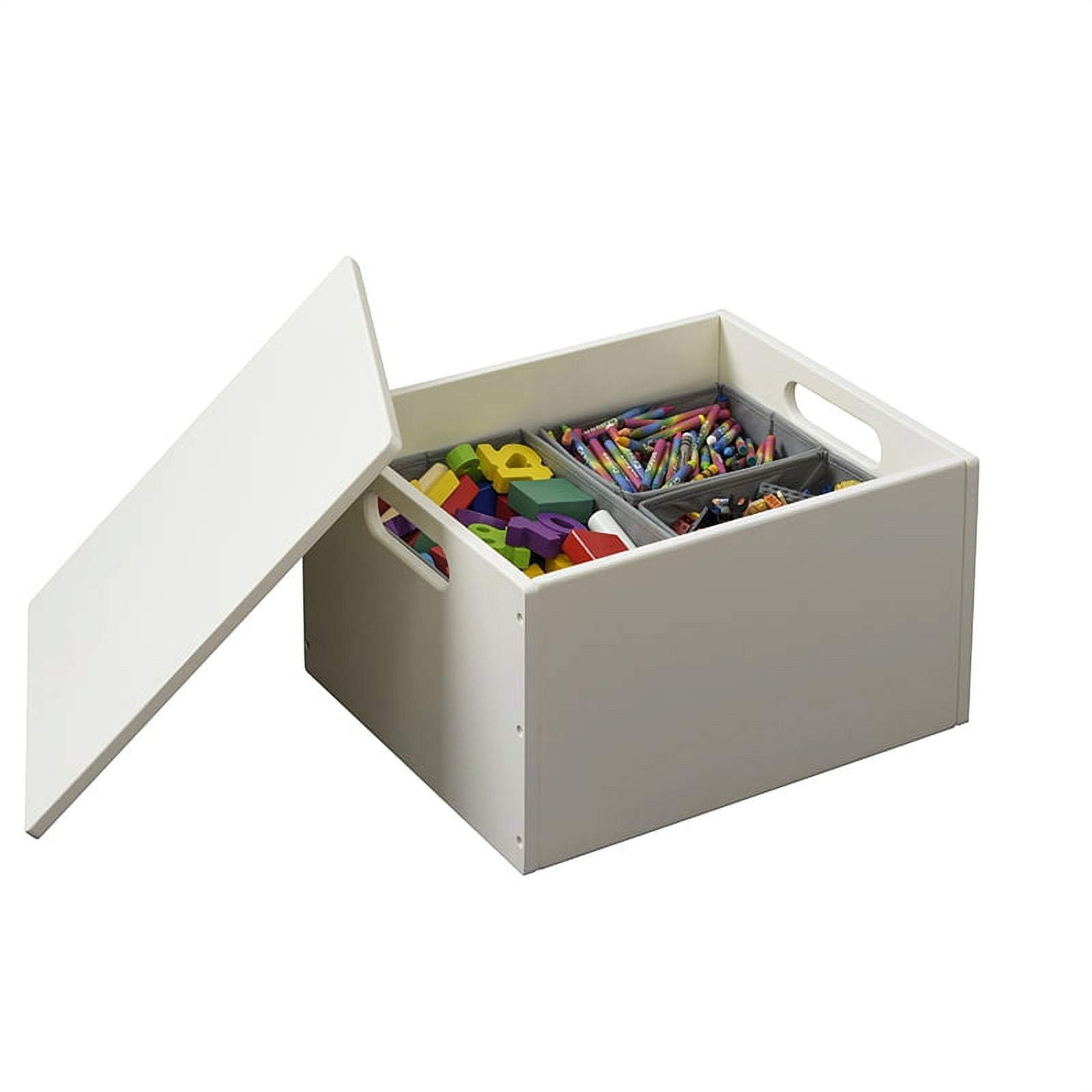 Tidy Books®Toy Box with Lid, Wooden Toy Storage, Small Toy Organizer ...