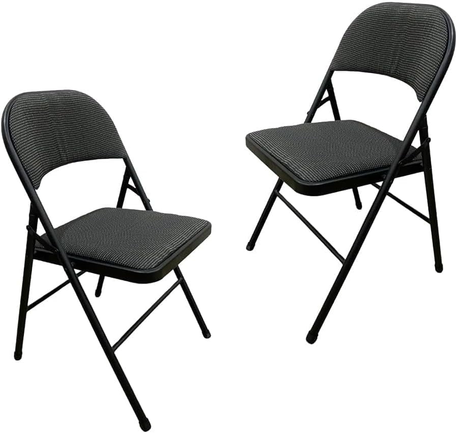 Tidy Casa Folding Chair with Cushion, Metal Folding Chair for Outdoor ...