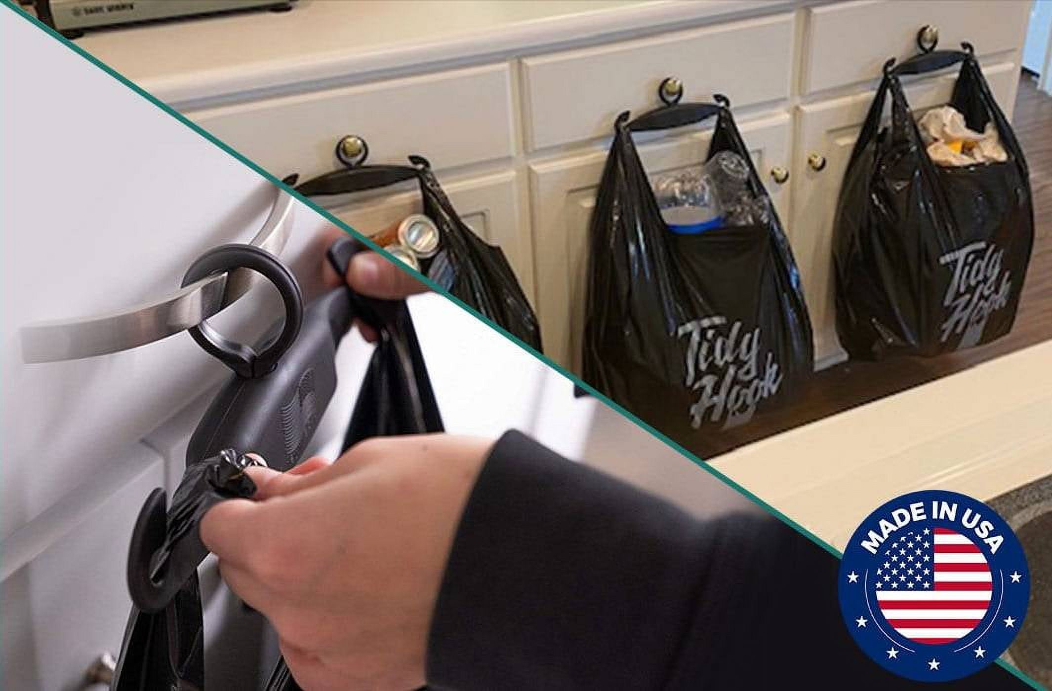 Tidy Hook Home | Multi-use Bag Holder for Cabinet Doors | Ideal for ...