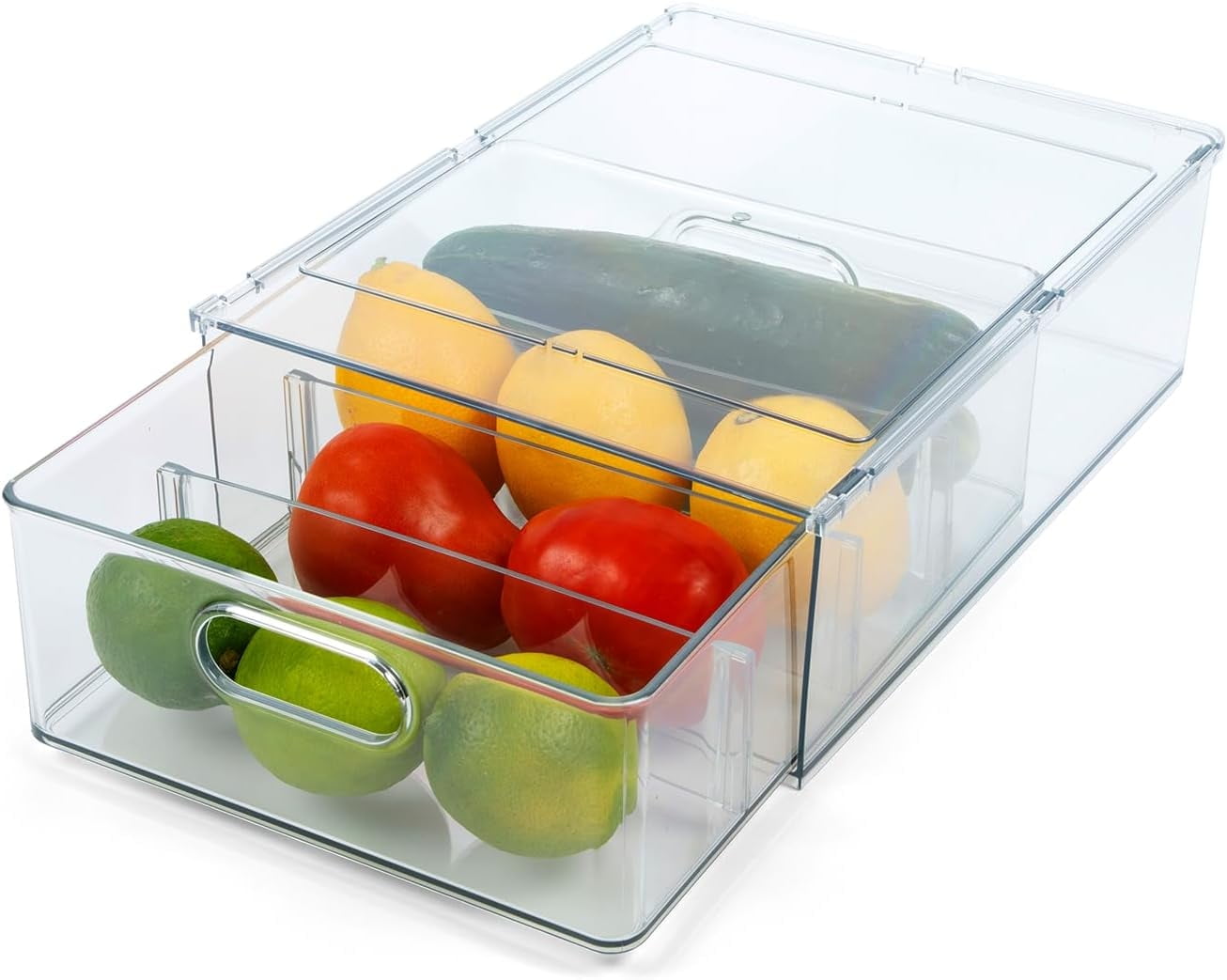 Tidy Tools Clear Plastic Refrigerator & Freezer Organizer Bins ...