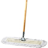 Tidy Tools Industrial Dust Mop, Wood Handle, 24 Inch White Cotton Head ...