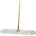 Tidy Tools Commercial Push Industrial Dust Mop for Floor Cleaning, 36' Cotton Head, Wood Handle ...