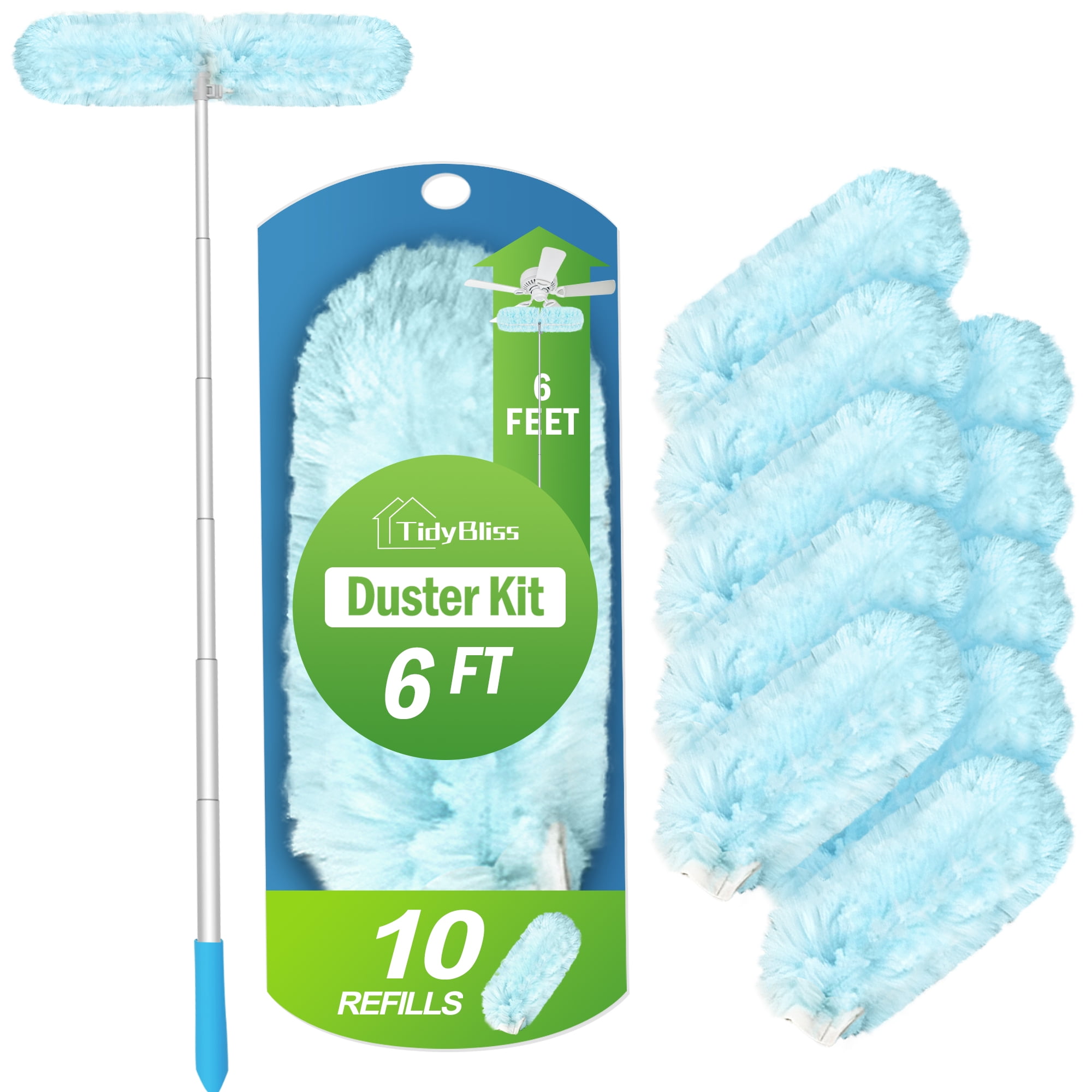 TidyBliss, Dusters for Cleaning, 70 inches, Includes 10 Refills ...