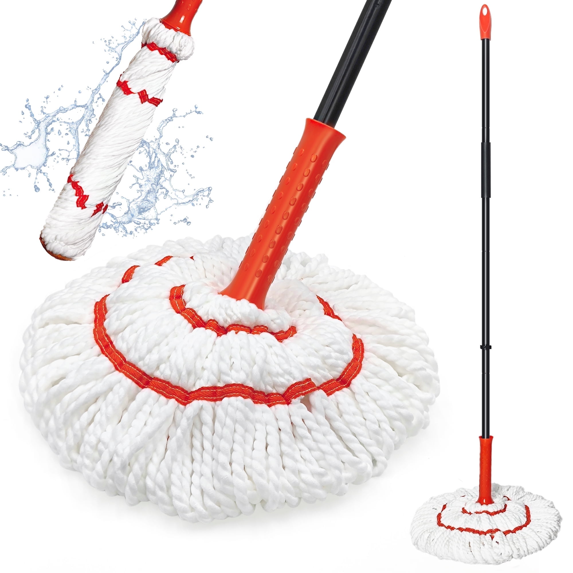 TidyBliss Self Wringing Twist Mop for Floor Cleaning (Orange) - Walmart.com