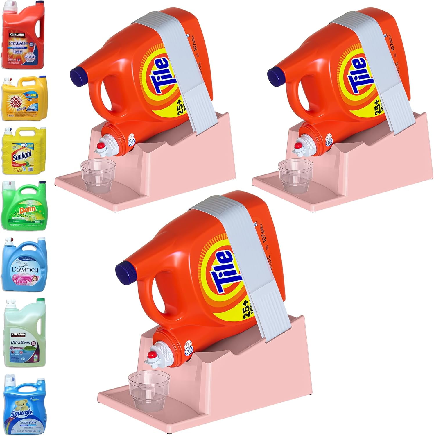 TidyFriend Laundry Detergent Holder Stand Organizer with Drip Tray, 3 ...