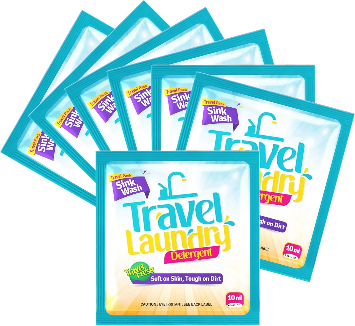 TidyFriend Sink Travel Laundry Detergent 10 ml, 8 Pack Lightweight ...