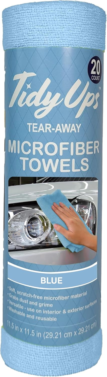 TidyUps Tear Away Microfiber Cleaning Cloth Roll - Resusable Microfiber ...