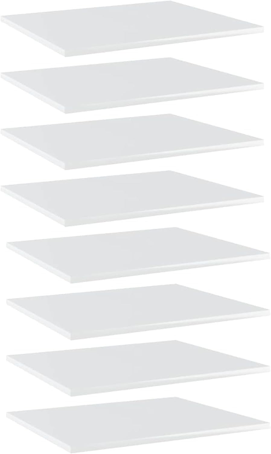 Tidyard Bookshelf Boards 8 Piece High Gloss White 23.6 x 19.7 x 0.6 ...