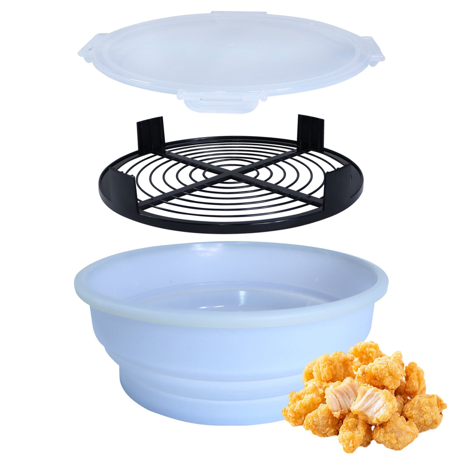 Tidymend Collapsible Batter Bowl, Mess Free Breading Shaker, Silicone ...