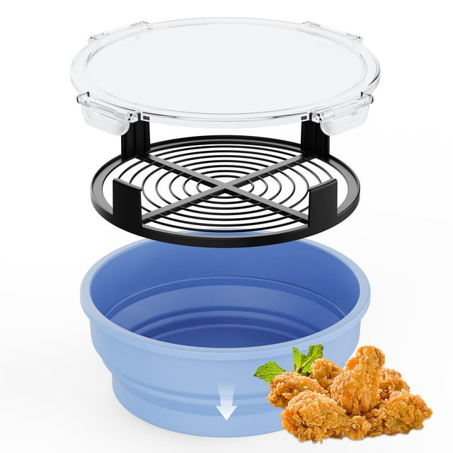 Sentryse Collapsible Batter Bowl, Mess Free Breading Shaker, Silicone ...