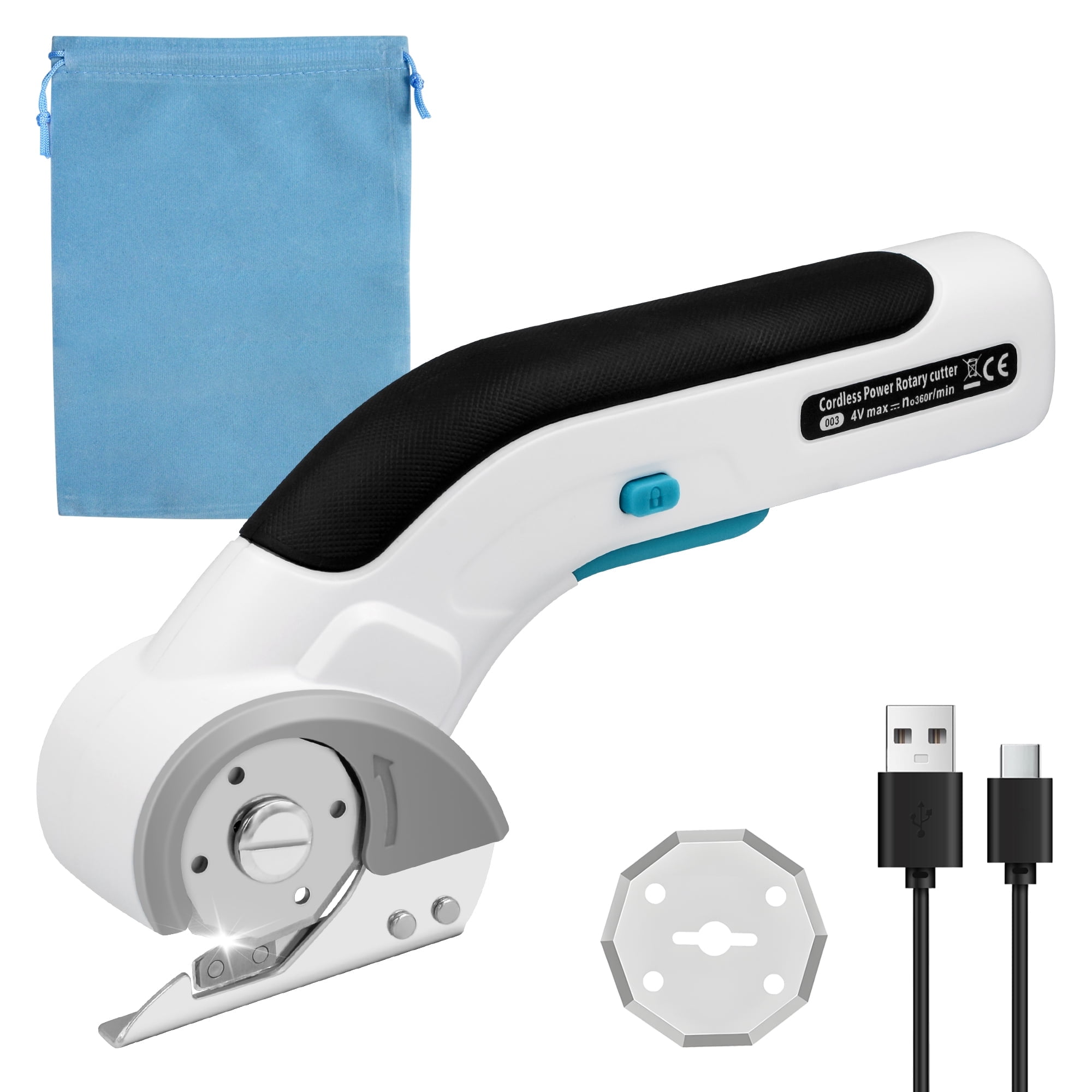 Tidymend Cordless Electric Scissors, 4V Rechargeable Cardboard Cutter ...