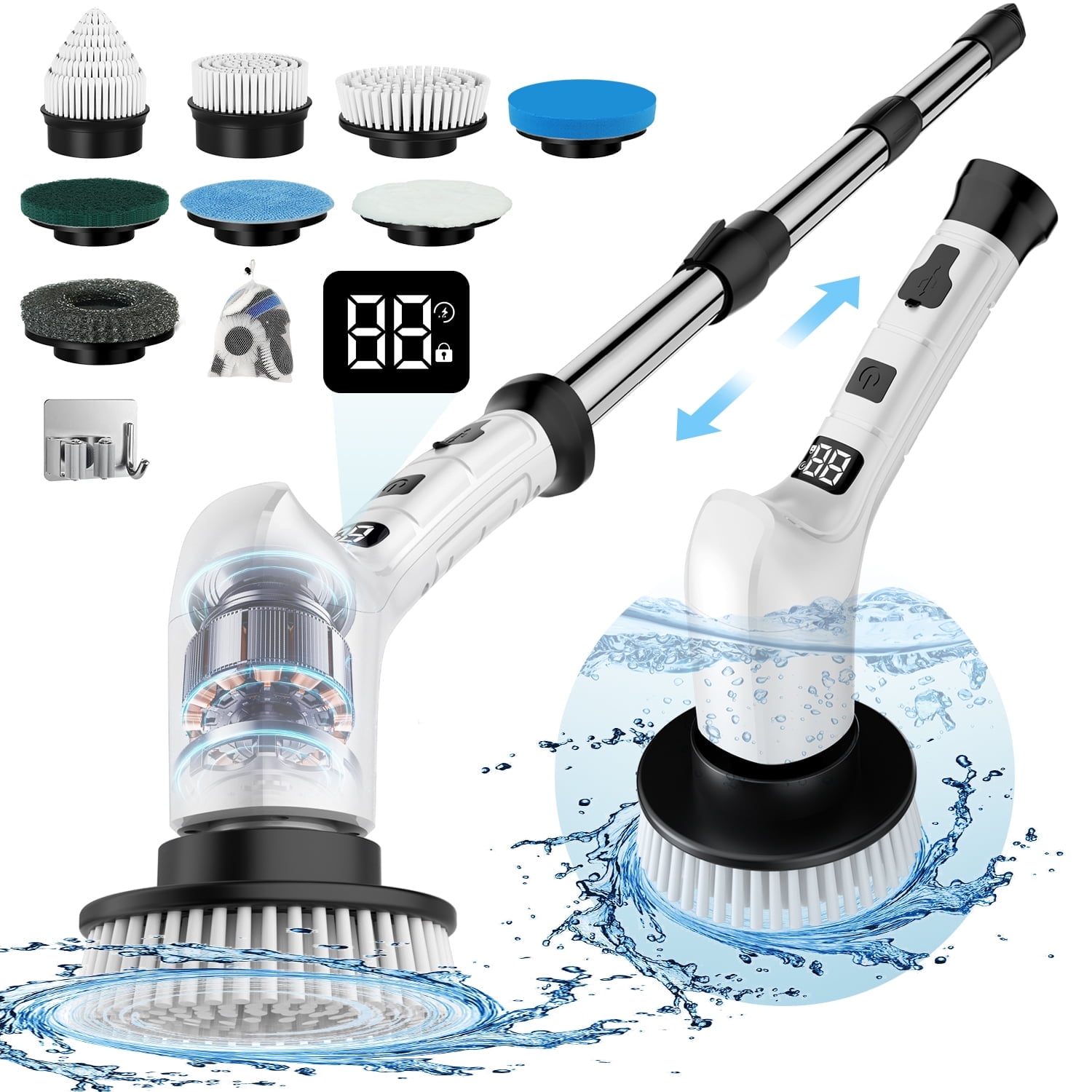 Tidymend Electric Spin Scrubber, Cordless Shower Scrubber with ...