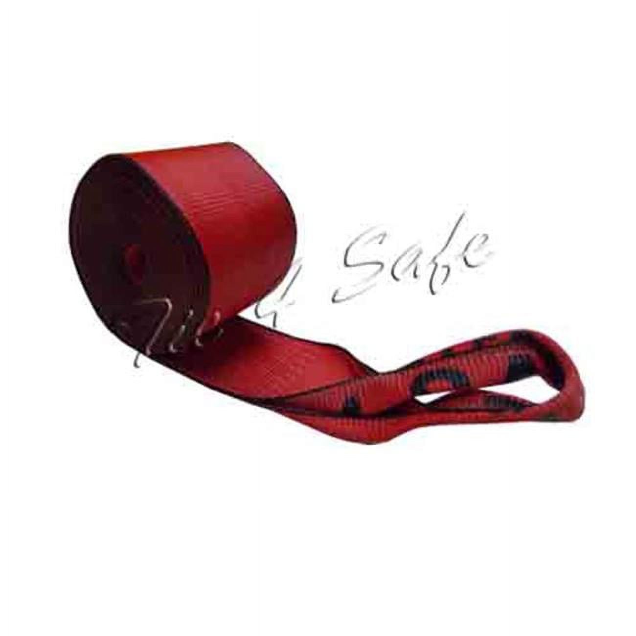 Tie 4 Safe 4 in. x 30 ft. Winch Straps with Loop End, Red - 2 Piece ...