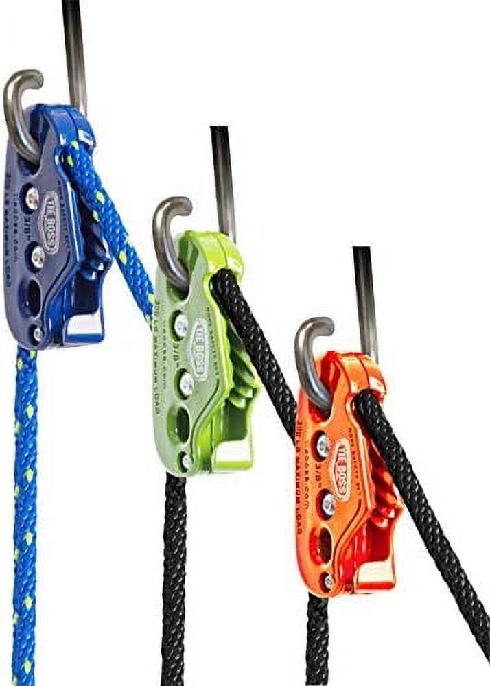 Tie Boss Tie Down System - 10' x 3/8" Rope - Blue, Green, and Orange ...