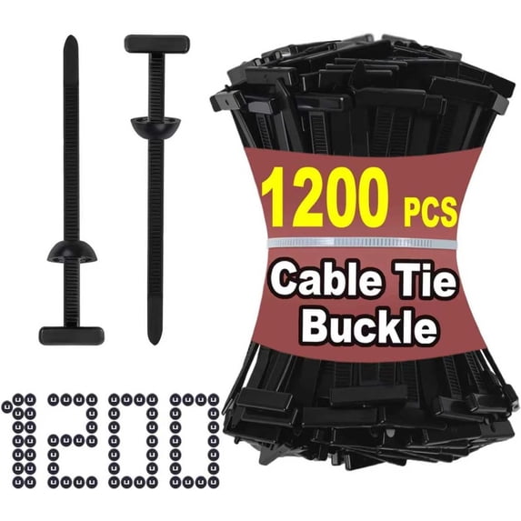 Tie Buckle 1200 count- Nylon Universal Zip Lock Ties for ...