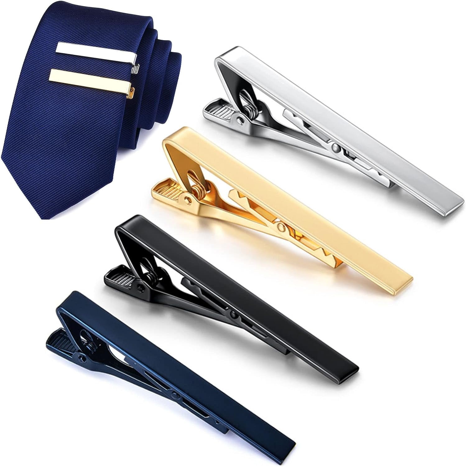 Tie Clips For Men, Tie Pins For Men 4Pcs Copper Fashionable Elegant ...
