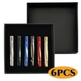 6 Pcs Men's Tie Clips with Gift Box, Neck Set and Bar Clasp, Ideal for ...