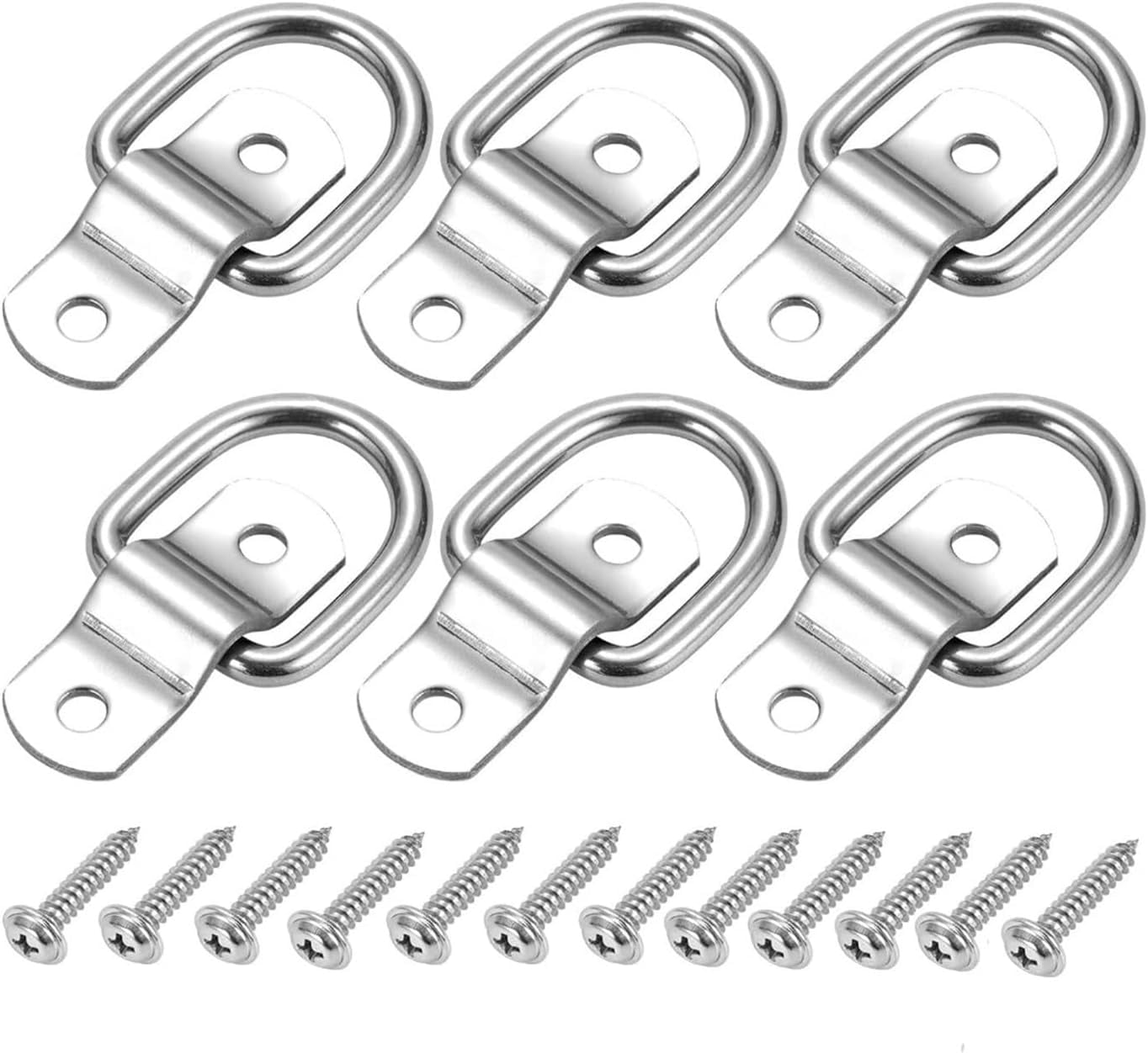 Tie Down Anchor 20 PCS Heavy Duty Steel D Rings Tie Down Anchors 1/4" Trailer Hooks For Truck ...
