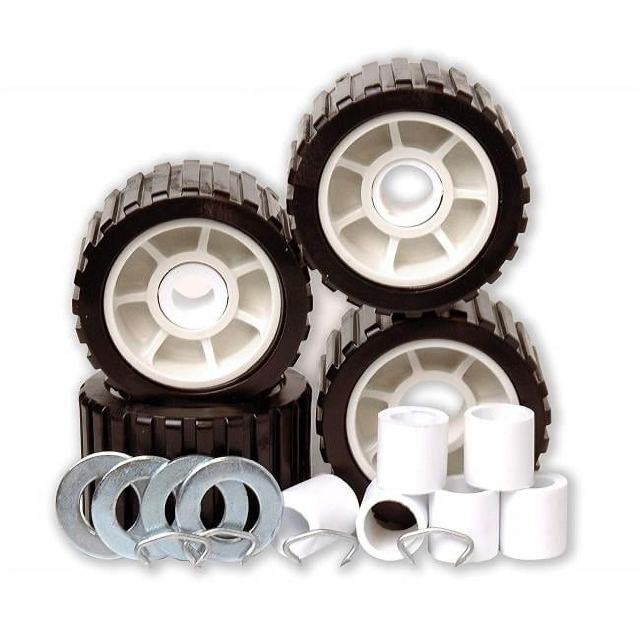 Tie Down Engineering 5 in. PVC Hull Saver Ribbed Wobble Roller Bulk Kit ...