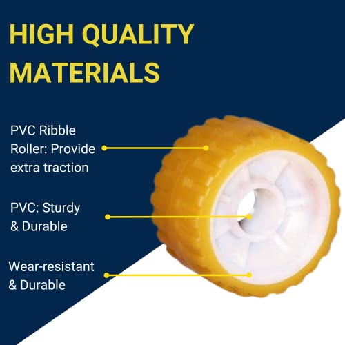 Tie Down Engineering 86144 5"" PVC Ribbed Wobble Roller Kit 4-Pk ...