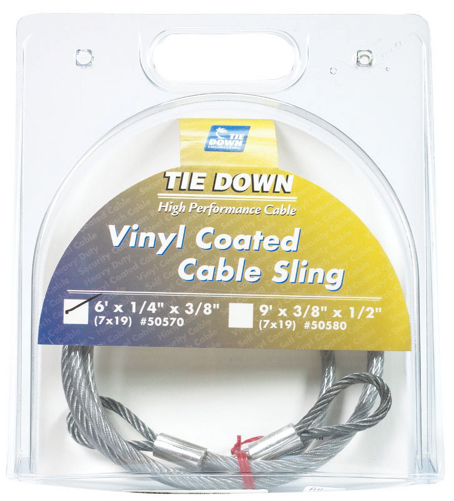 Tie Down Engineering Clear Vinyl Galvanized Steel 1/4 in. D X 6 ft. L ...