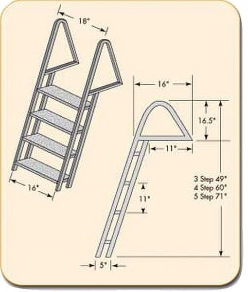 Tie Down Engineering Dock Ladder Galv. 3 Step 28273 - Walmart.com