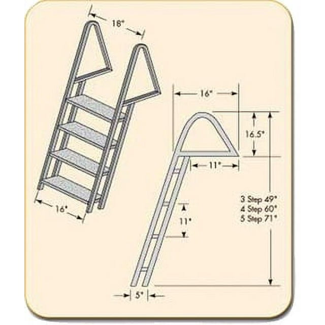 Tie Down Engineering Dock Ladder Galv. 3 Step 28273 - Walmart.com