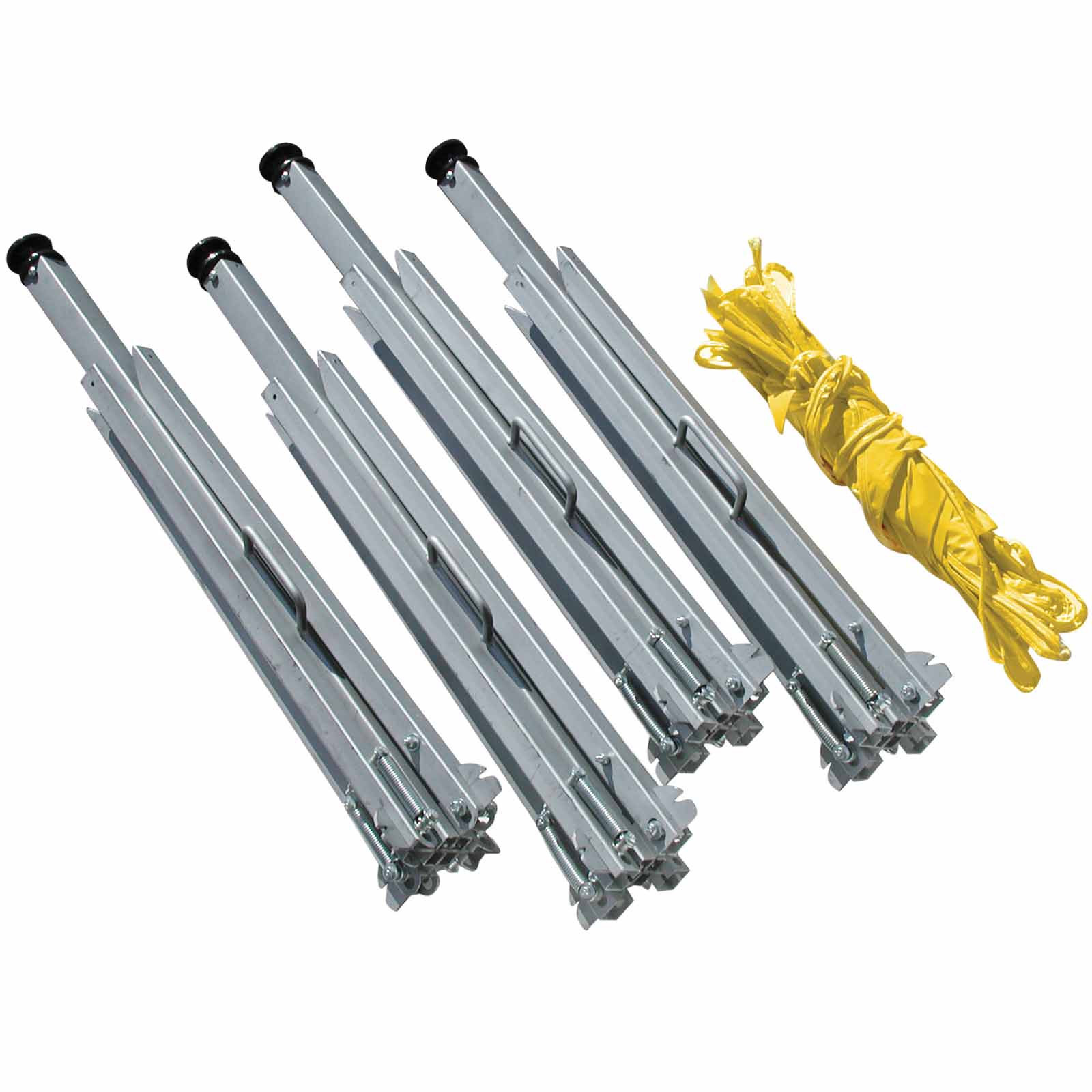Tie Down Perimeter Folding Warning Lines With 4 Stanchions (1 Pack ...