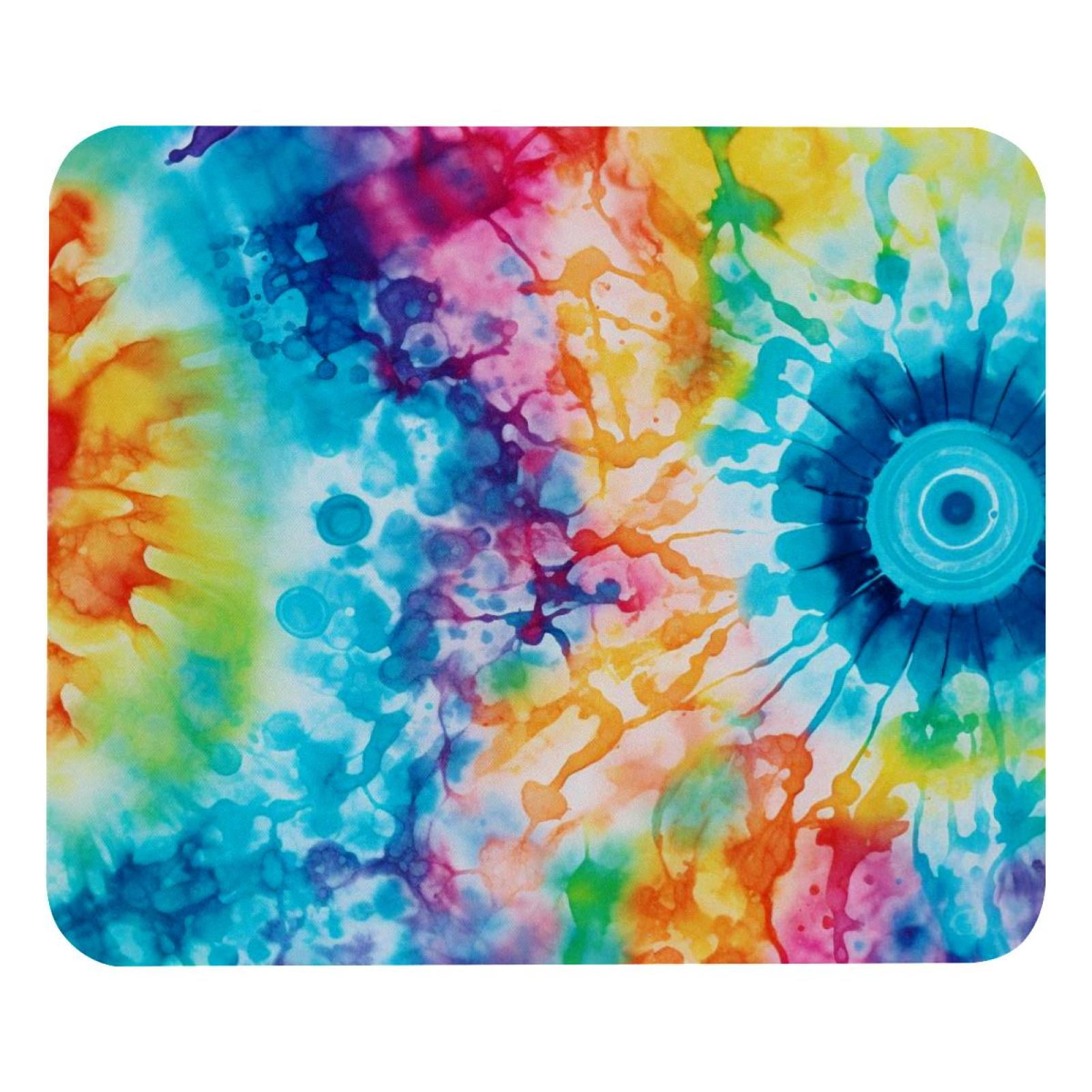 Tie Dye 8.3x9.8 Inch Square Non-Slip Rubber Bottom Mouse Pad, Desk Pad ...