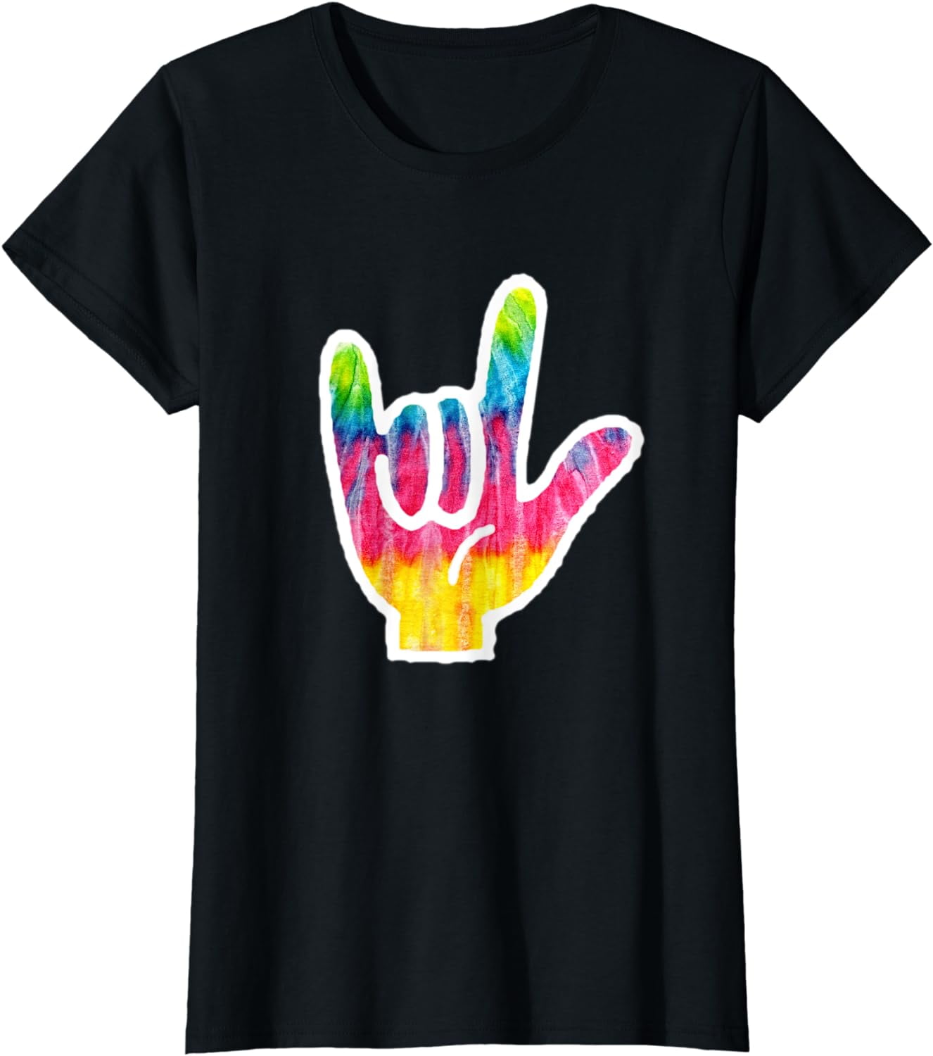 Tie Dye ASL Sign Language Hand Symbol Gift I Love You T-Shirt - Walmart.com