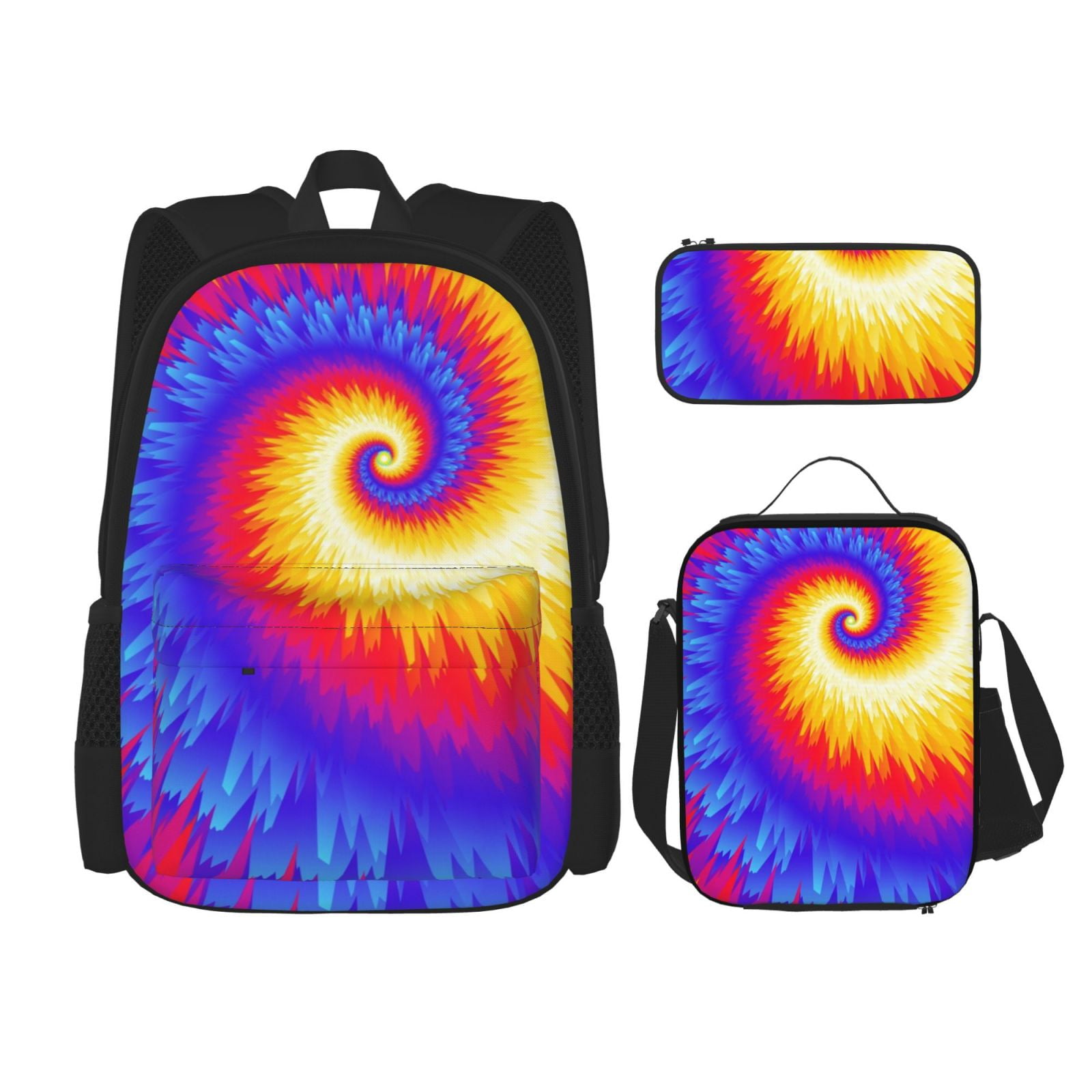 Tie Dye Backpack Sets 3 Pcs Backpack With Lunch Box And Pencil Case ...