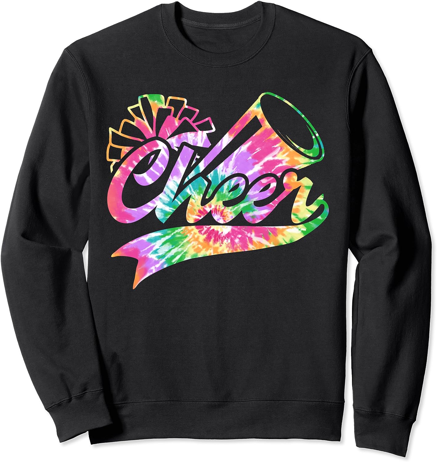 Tie Dye Cheerleading Peace Love Cheer for Cheerleader Cute Sweatshirt ...