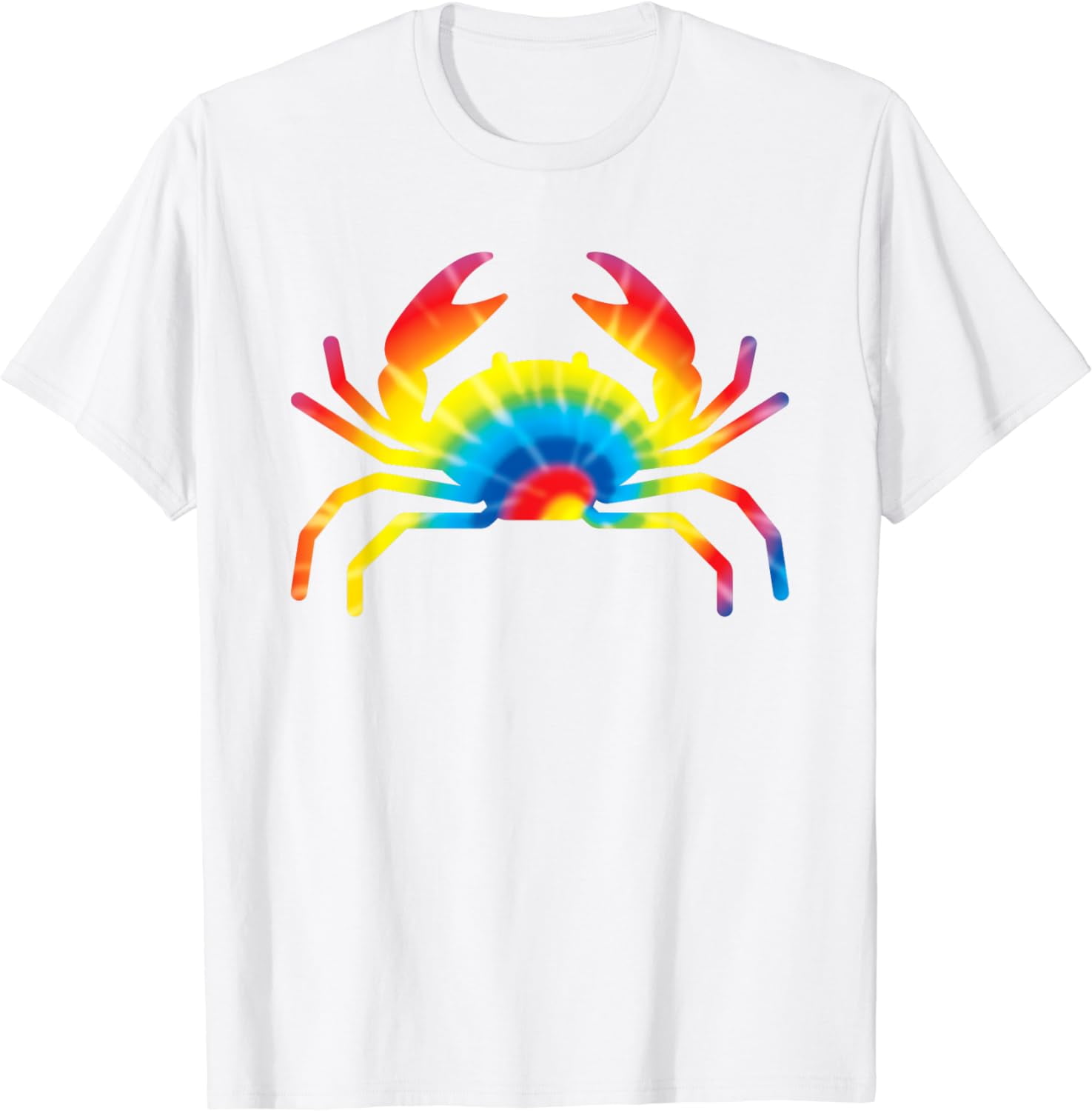Tie Dye Crab Rainbow Print Decapod Ocean Hippie Peace Gift T-Shirt ...