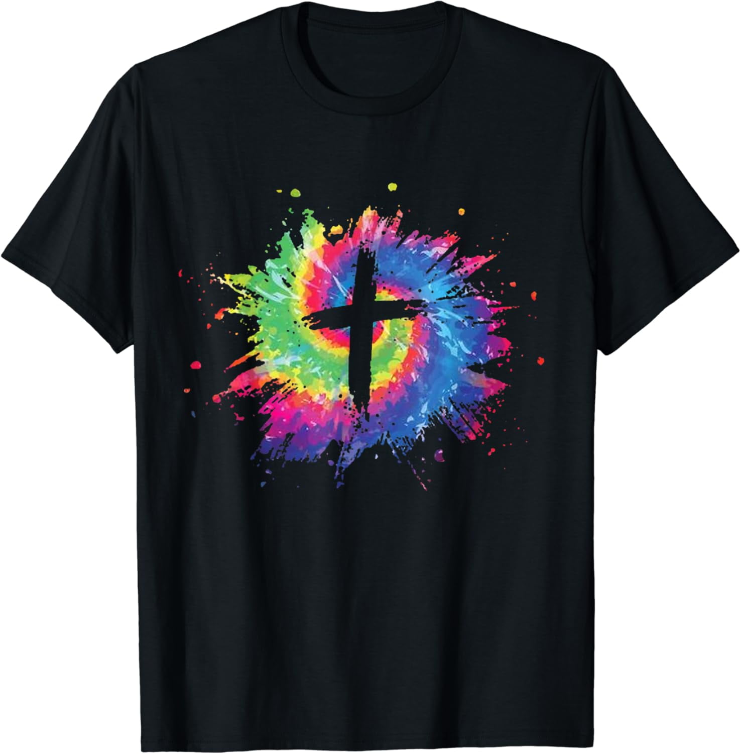 Tie Dye Cross God Christ Faith Hippie Christian Men Women T-Shirt Faith ...