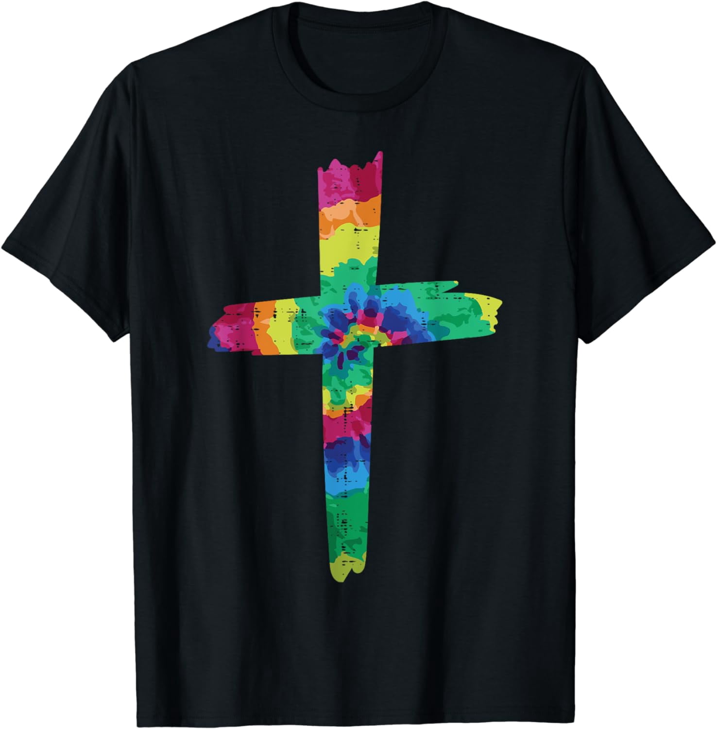 Tie Dye Cross God Jesus Faith Hippie Christian Men Women T-Shirt ...
