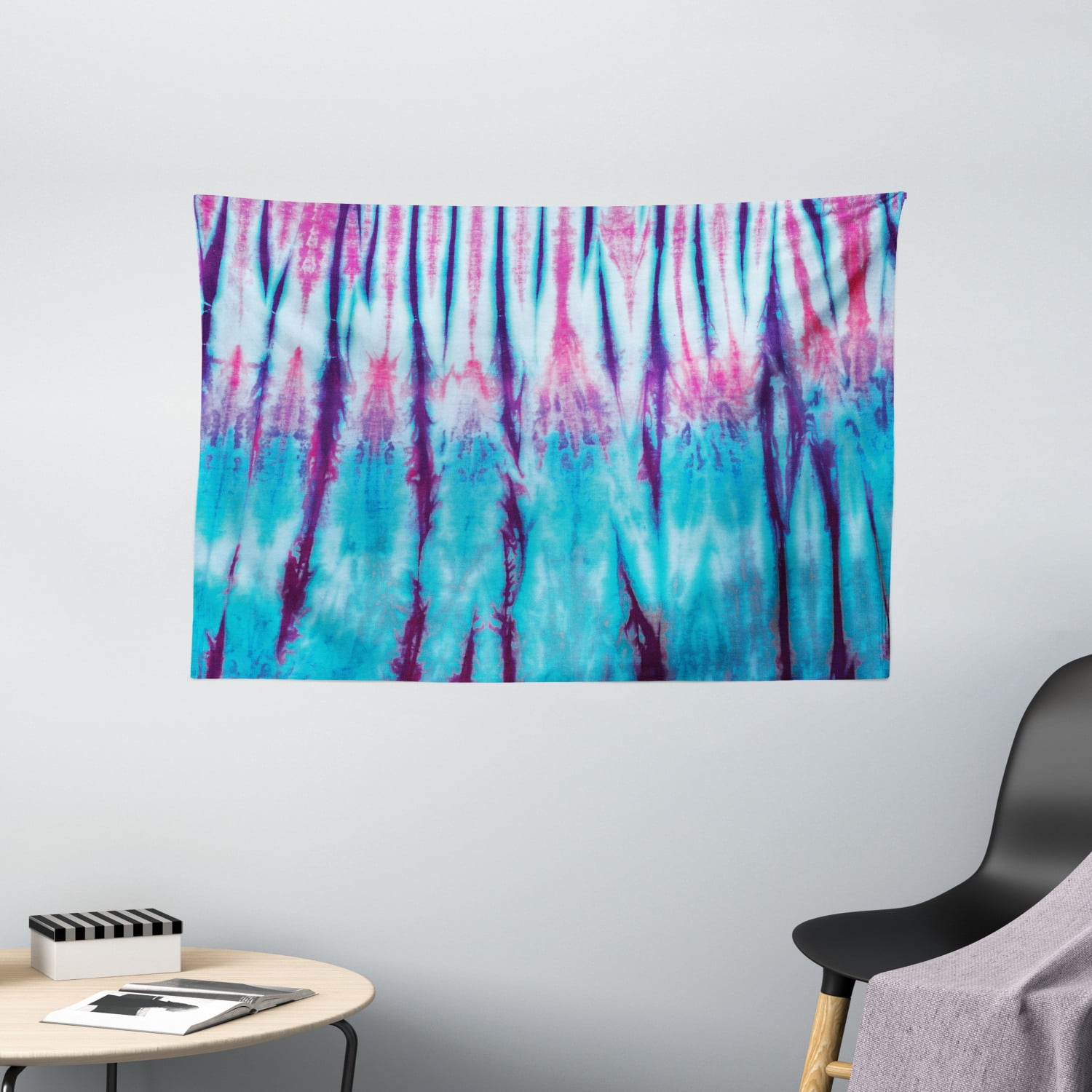 Tie Dye Decor Tapestry, Close Up Vertical Gradient Tie Dye Figures ...